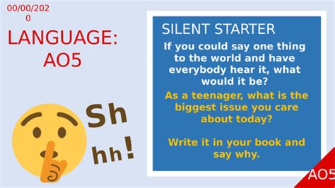 English Language Ao5 Skills Lesson Pack Aqa Gcse Scheme Of Work