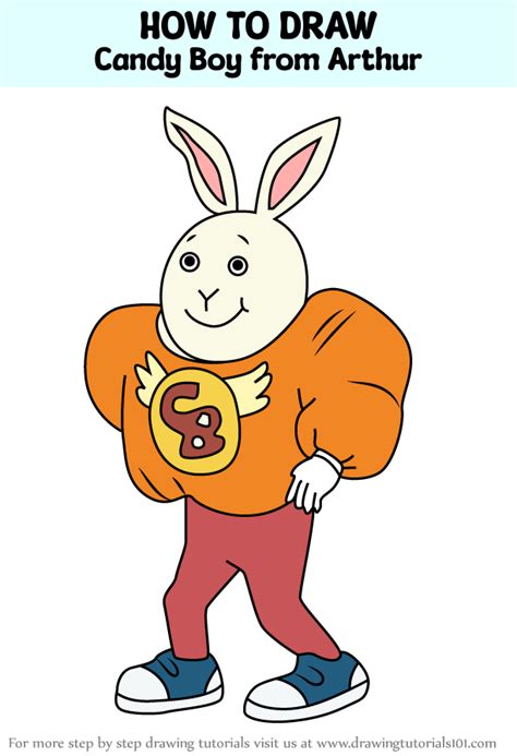How To Draw Candy Boy From Arthur Arthur Step By Step
