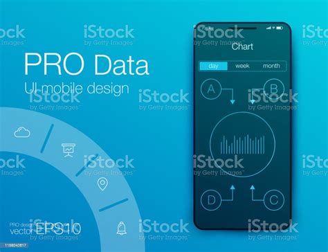 네 가지 옵션이있는 벡터 그래픽 모바일 인포 그래픽 모바일 응용 프로그램 워크플로 레이아웃 다이어그램 배너 웹 디자인 4 단계비즈니스 보고서 작성을 위한 템플릿 4에 대한