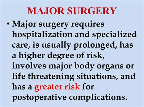 Surgery Types Classification Pptx