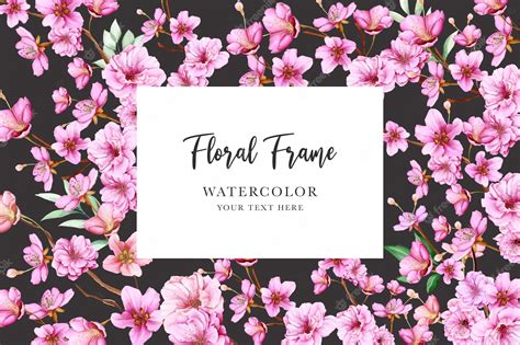 Premium Vector Hand Drawn Cherry Blossom Background Card Design