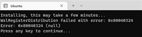 Windows Subsystem For Linux Wslregisterdistribution Failed With Error