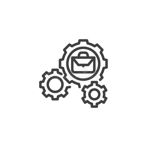 Business Process Line Icon Stock Vector Illustration Of Perfect 290302825