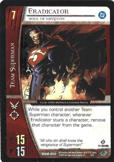 2004 Vs System Superman Man Of Steel Eradicator Comic Collectibles