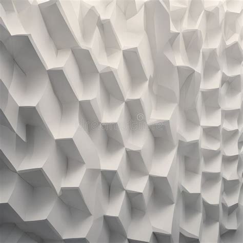 Abstract 3d Geometric Pattern In Off White Stock Illustration