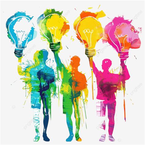 기업가의 그림은 밝은 아이디어를 얻습니다 창의적인 아이디어 사업 Png 일러스트 및 이미지 에 대한 무료 다운로드