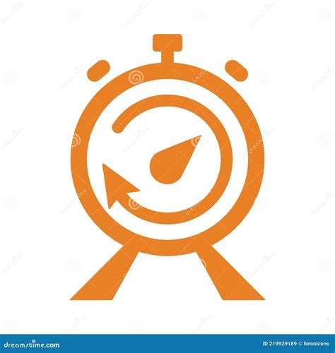Icono Cronómetro De Fecha Límite Gráficos Vectoriales De Color Naranja