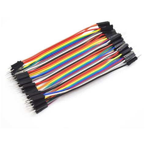 40pcs Male To Male Jumper Wires 10cm 2 54mm Dupont Cable