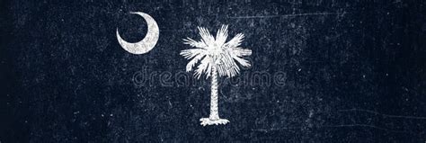 Close Up Of The Grunge South Carolina State Flag Dirty South Carolina