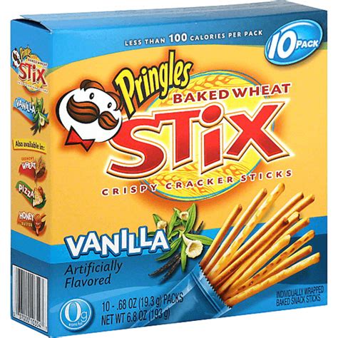 Pringles Stix Crispy Cracker Sticks Baked Wheat Vanilla Snacks