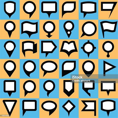 Map Pointer Set Stock Illustration Download Image Now Abstract