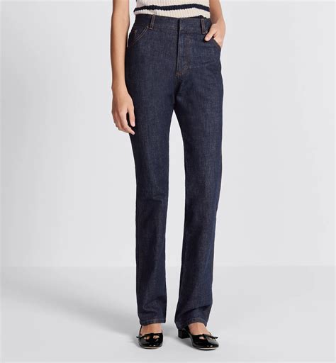 Dior 8 Regular Fit Jeans D09 Deep Blue Cotton Denim Dior