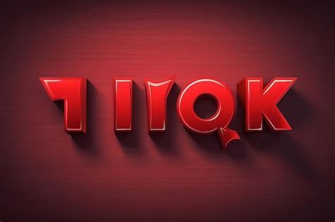 Premium Photo Red Tik Tok Text Style Effect