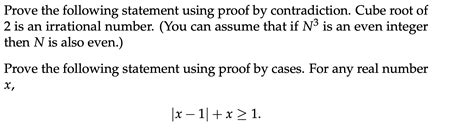 Solved Prove The Following Statement Using Proof By Chegg