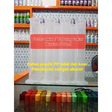 Jual Tabung Ukur Gelas Ukur 500ml Gelas Ukur Plastik Tabung Ukur Lab