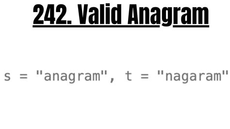 242 Valid Anagram Leetcode Using Python Youtube