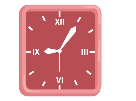 Object Clock With Square Shape 13367182 Png