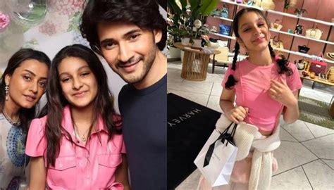 Mahesh Babus Daughter Sitara Looks Cute In A Sheer Pink Top Netizens Say Best Barbie In World