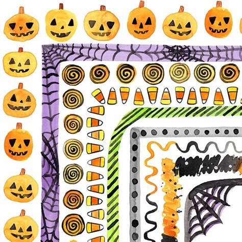 Printable Black And White Halloween Page Border Worksheets Library