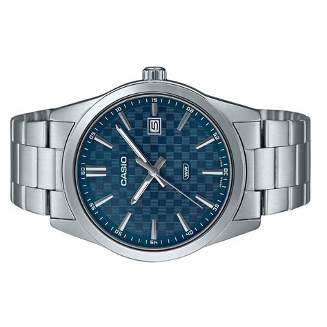 Casio Standard Analog Stainless Steel Blue Dial Quartz MTP VD03D 2A2