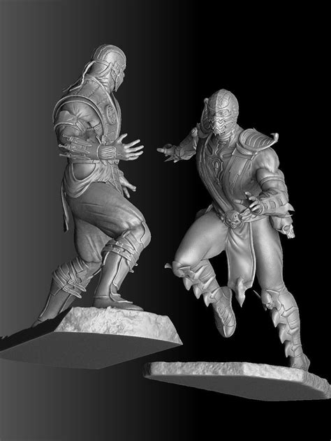 Scorpion Vs Sub Zero Stl For 3d Print 3d Model 3d Printable Cgtrader