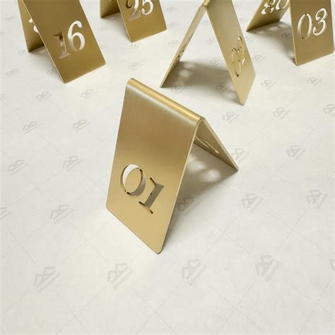 Custom Brass Table Numbers Laser Cut Metal Signs Etsy