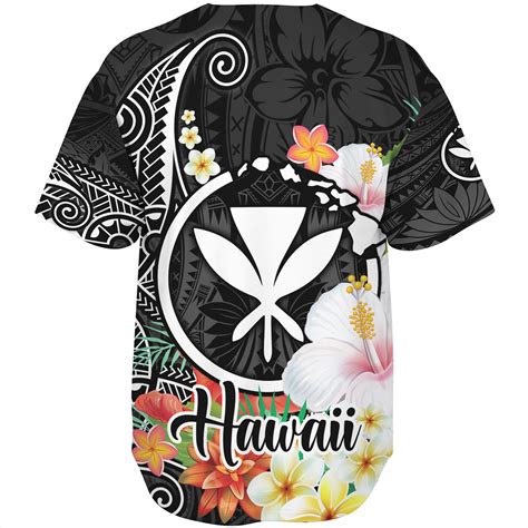 Hawaii Baseball Shirt Custom Polynesian Curve Pattern Design With