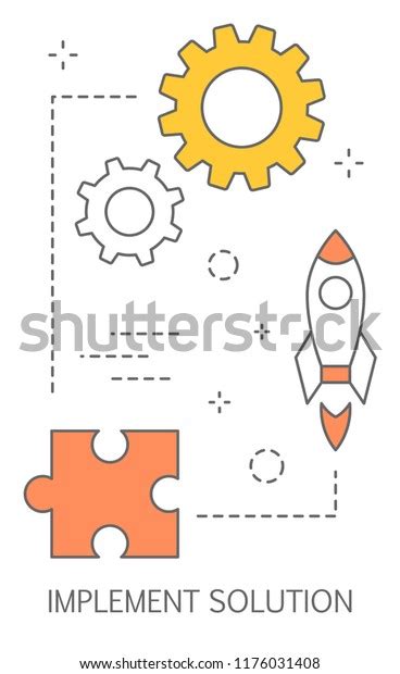 Implement Solution Concept Idea Problem Solving Stock Vector Royalty
