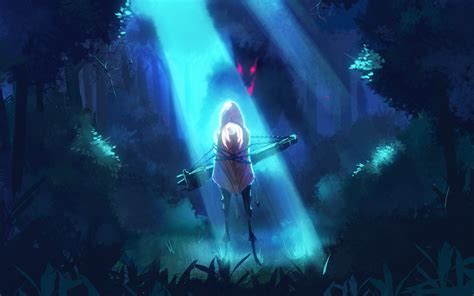 Anime Girl Night Wallpapers Wallpaper Cave