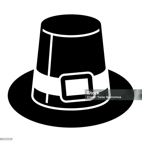 남자를위한 농부 모자 솔리드 아이콘 헤드 웨어 개념 추수 감사절 순례자 모자 벡터 기호 흰색 배경 글리프 스타일 아이콘 모바일 개념 웹 디자인 벡터 그래픽 0명에 대한 스톡