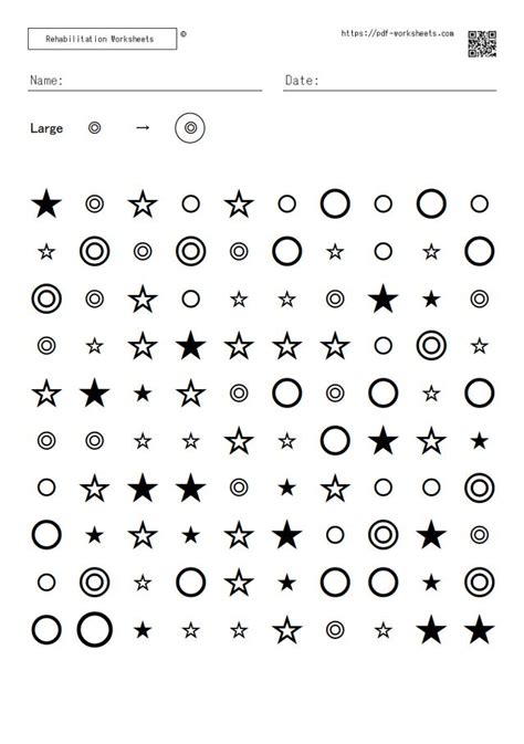 Large Small Symbol Cancellation Task 1 10×10 20 Sheets