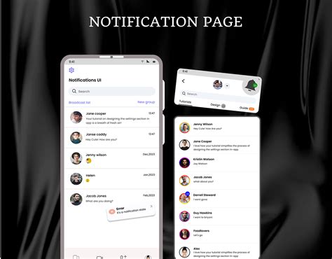 Notification Page Behance