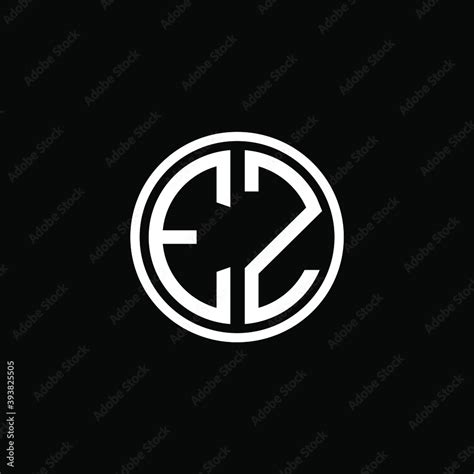 Ez Monogram Letter Icon Design On Black Background Creative Letter Ez E