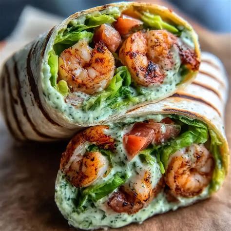 Shrimp Wrap Recipe 16 Min Grilled Caesar Wrap