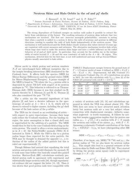 Pdf Neutron Skins And Halo Orbits In The S D And P F Shells