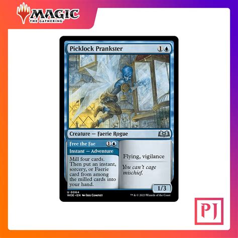 Mtg Picklock Prankster Free The Fae Woe Blue Uncom Normal