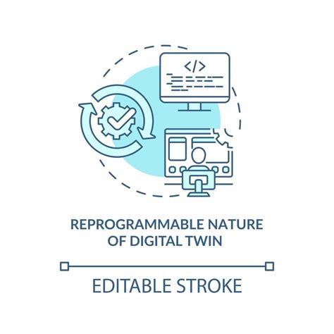 Reprogrammable Nature Of Digital Twin Concept Icon Digital Twin