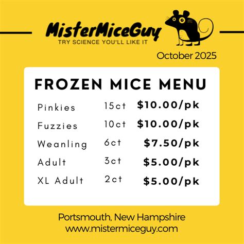 Frozen Feeder Mice Mistermiceguy