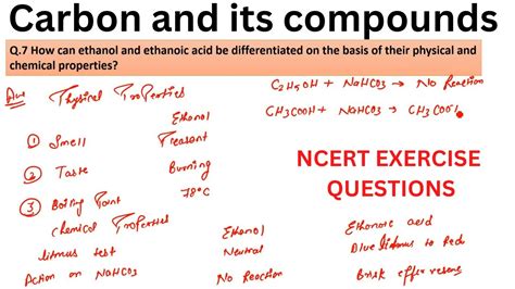 How Can Ethanol And Ethanoic Acid Be Differentiated On The Basis Of