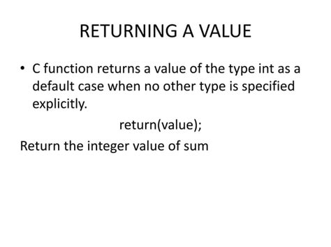 User Defined Function In C Ppt