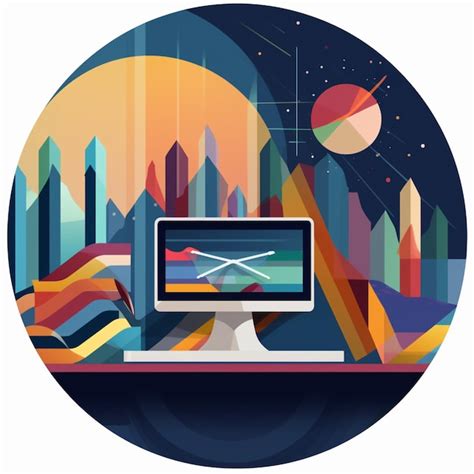 Premium Ai Image Computer Art Graphics Logo