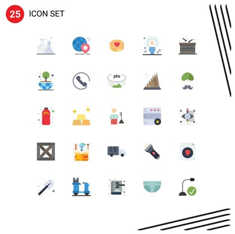 Flat Color Pack Of 25 Universal Symbols Of Recruitment People Location Human Loves Editable