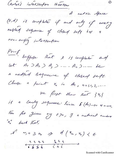 Cantors Intersection Theorem Pdf