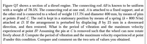Solved Figure Q7 Shows A Section Of A Diesel Engine The Connecting