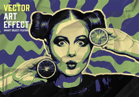Vector Art Effect With Generative Ai Stock Template Adobe Stock
