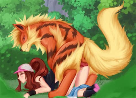 Rule 34 Arcanine Bestiality Blush Brown Hair Canine Female Female