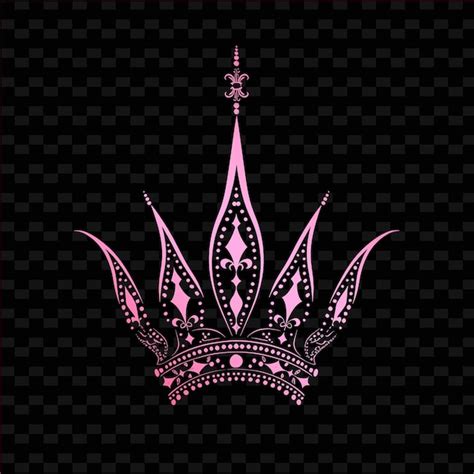 Premium Psd A Crown With A Pink Crown On A Black Background