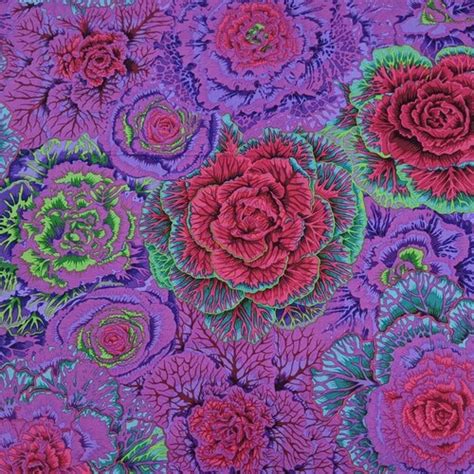 Fabric Brassica Rust By Philip Jacobs For The Kaffe Fassett Etsy