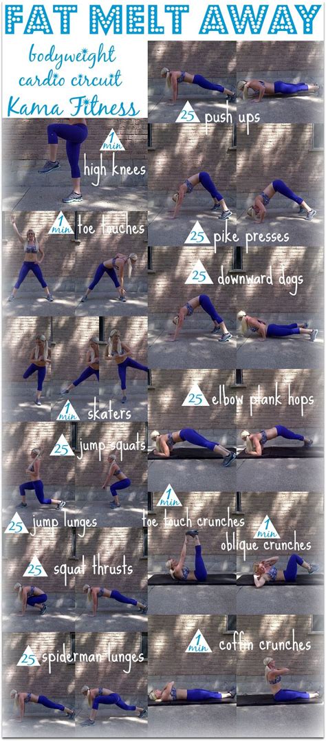 Fat Melt Away Bodyweight Cardio Circuit Cardio Exercise Cardio