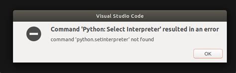 Python Select Interpreter Resulted In An Error